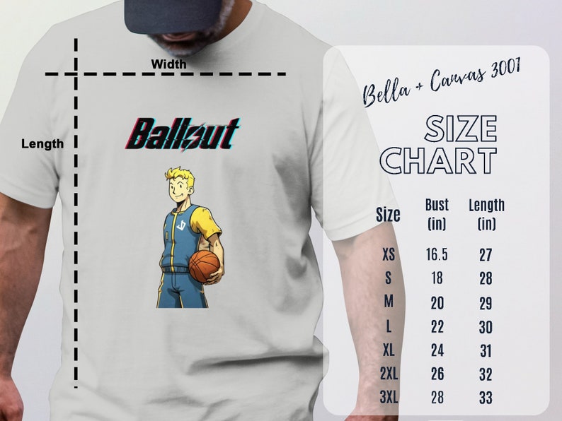 Fallout Ballout Fan Art Vault Boy Basketball-themed Tee Best-selling ...