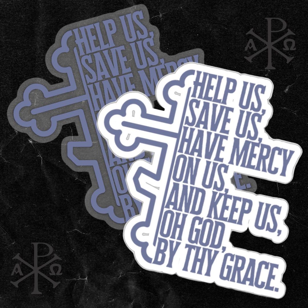 Blue Divine Liturgy Prayer Sticker, Orthodox Sticker, Orthodox ...