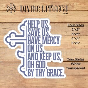 Blue Divine Liturgy Prayer Sticker, Orthodox Sticker, Orthodox ...