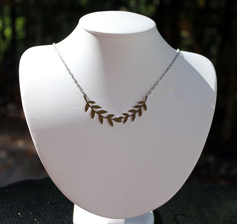 PEACE OFFERING - Olive Branch Necklace, Stainless Steel, Olive Tree ...
