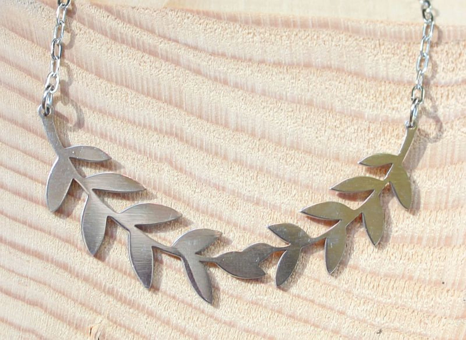 PEACE OFFERING - Olive Branch Necklace, Stainless Steel, Olive Tree ...