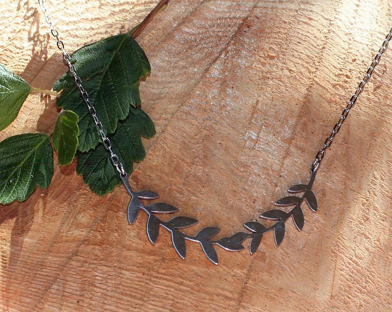 PEACE OFFERING - Olive Branch Necklace, Stainless Steel, Olive Tree ...