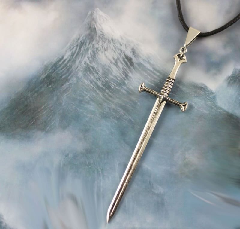 TOUCHÉ - Long Sword Necklace, XL, Gothic, Fantasy, Medieval, Viking ...