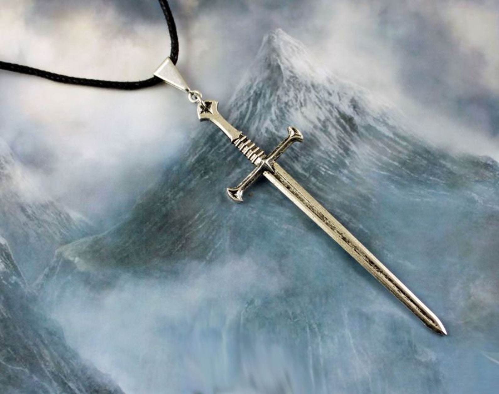 TOUCHÉ - Long Sword Necklace, XL, Gothic, Fantasy, Medieval, Viking ...