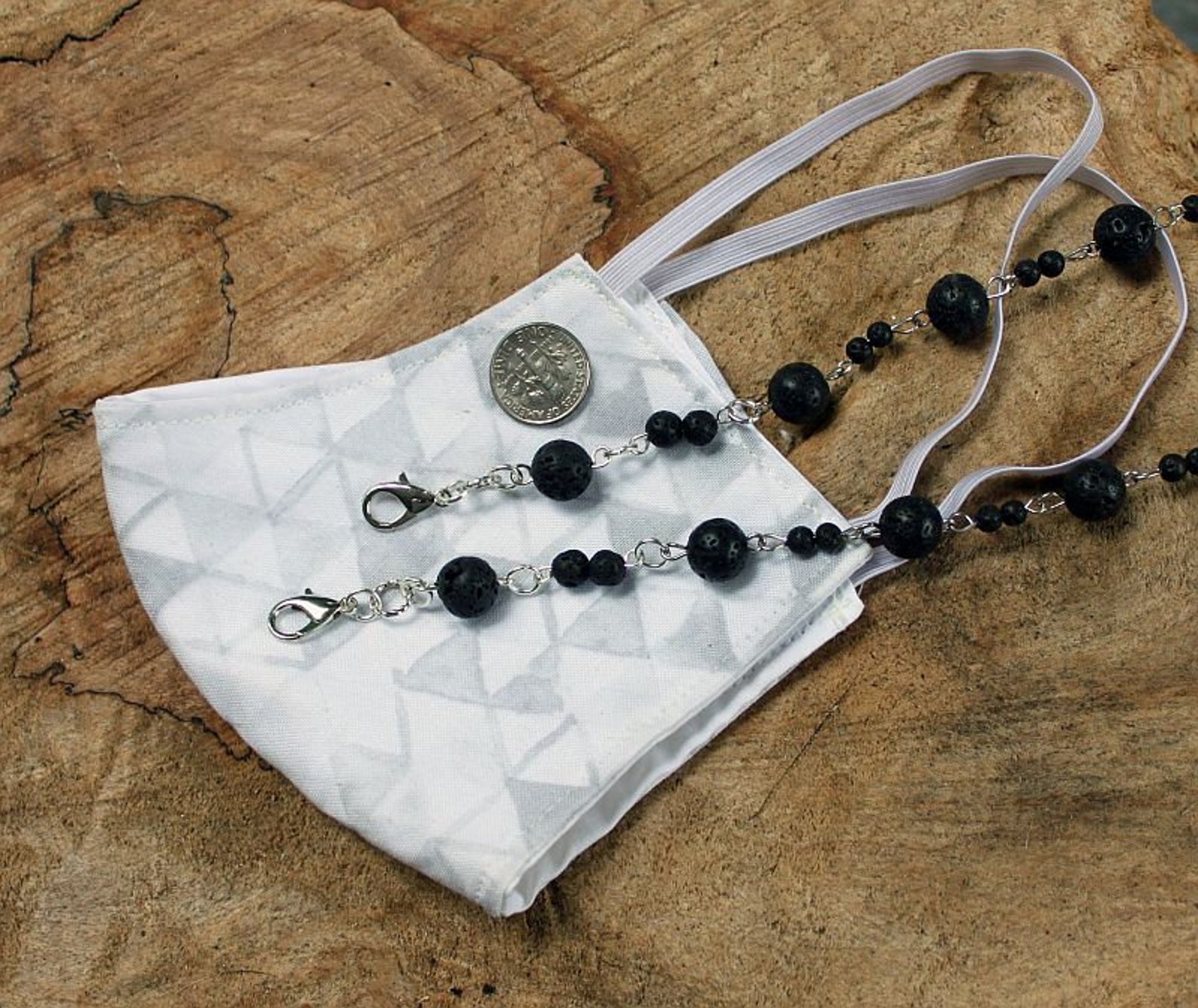 KILAUEA Lava Mask Chain Necklace Beaded Chain Mask Lanyard - Etsy