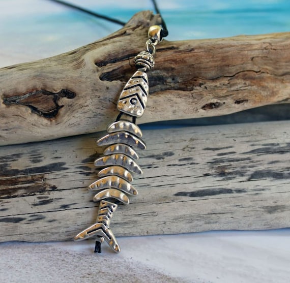THE MINOAN Articulating Fish Necklace Large Silver Mens - Etsy