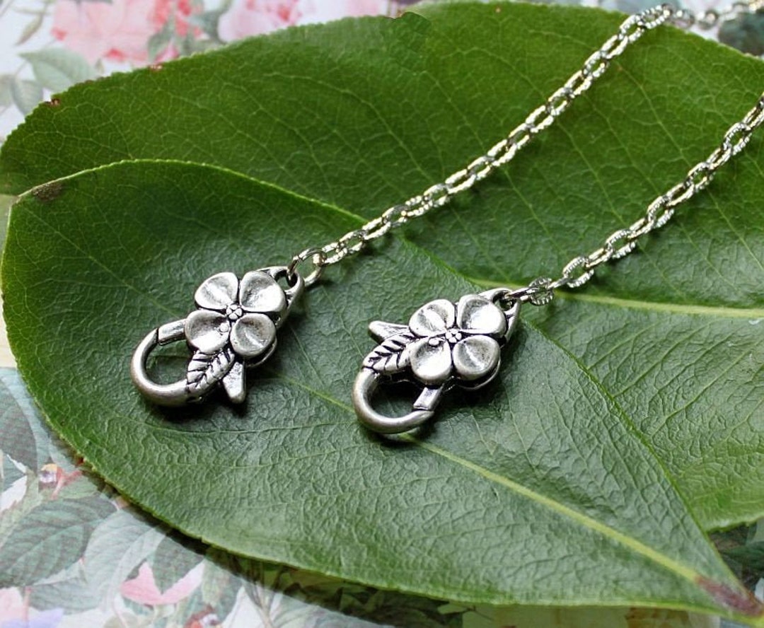 FLEUR - Floral Mask Chain Necklace, Large Clasps, Long Chain, Mask ...