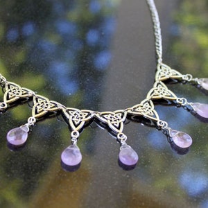 MY LADY Gemstone Sansa Stark Necklace Purple Wedding - Etsy