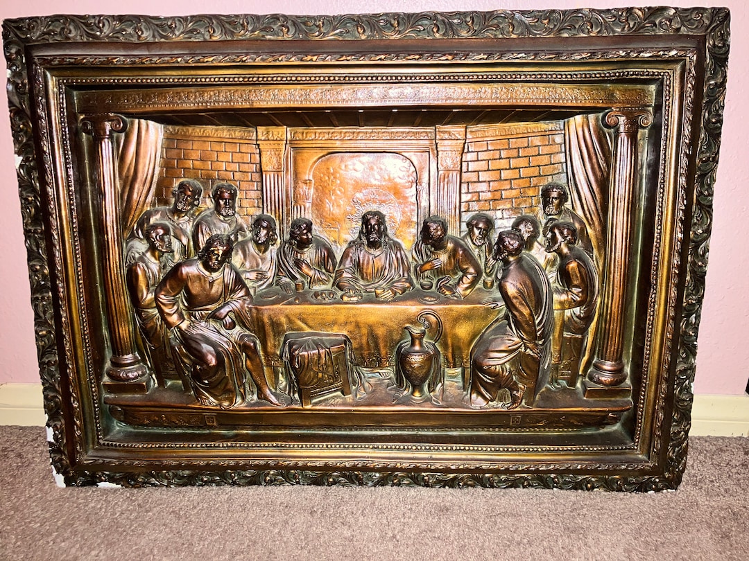 The Last Supper Plaster Bas Relief Wall Art - the Moffitt Family ...
