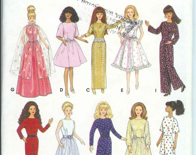 Simplicity Pattern 9838 Doll Clothes for 11-1/2 Inch Fashion Doll ...