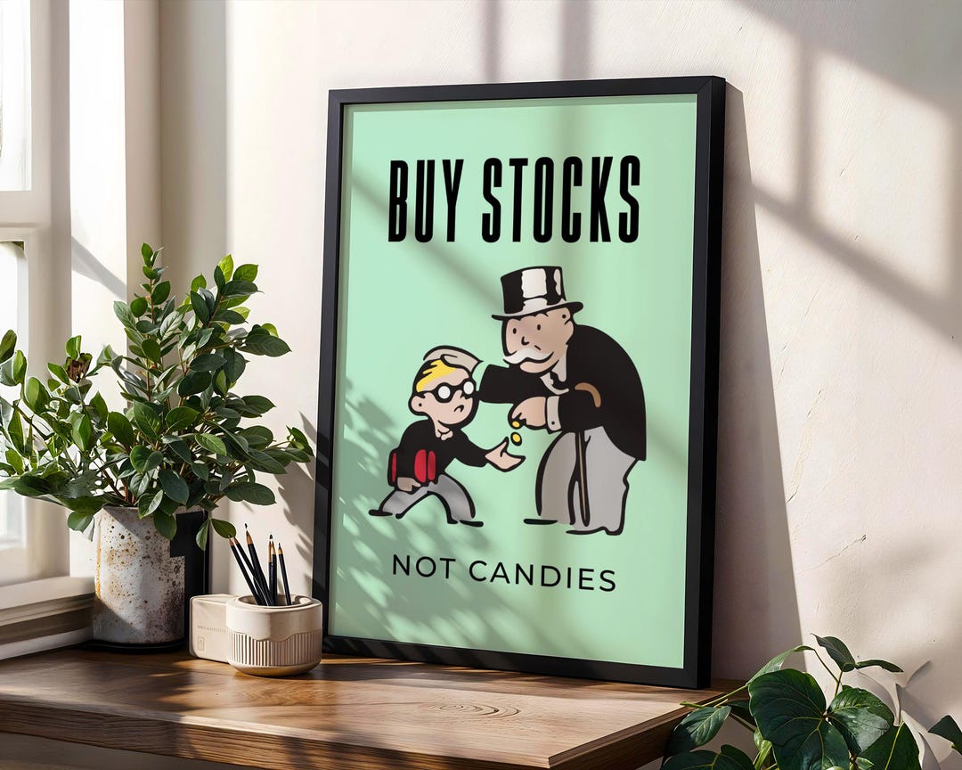 Buy Stocks Not Candies Poster: Investor Finance Art - Etsy
