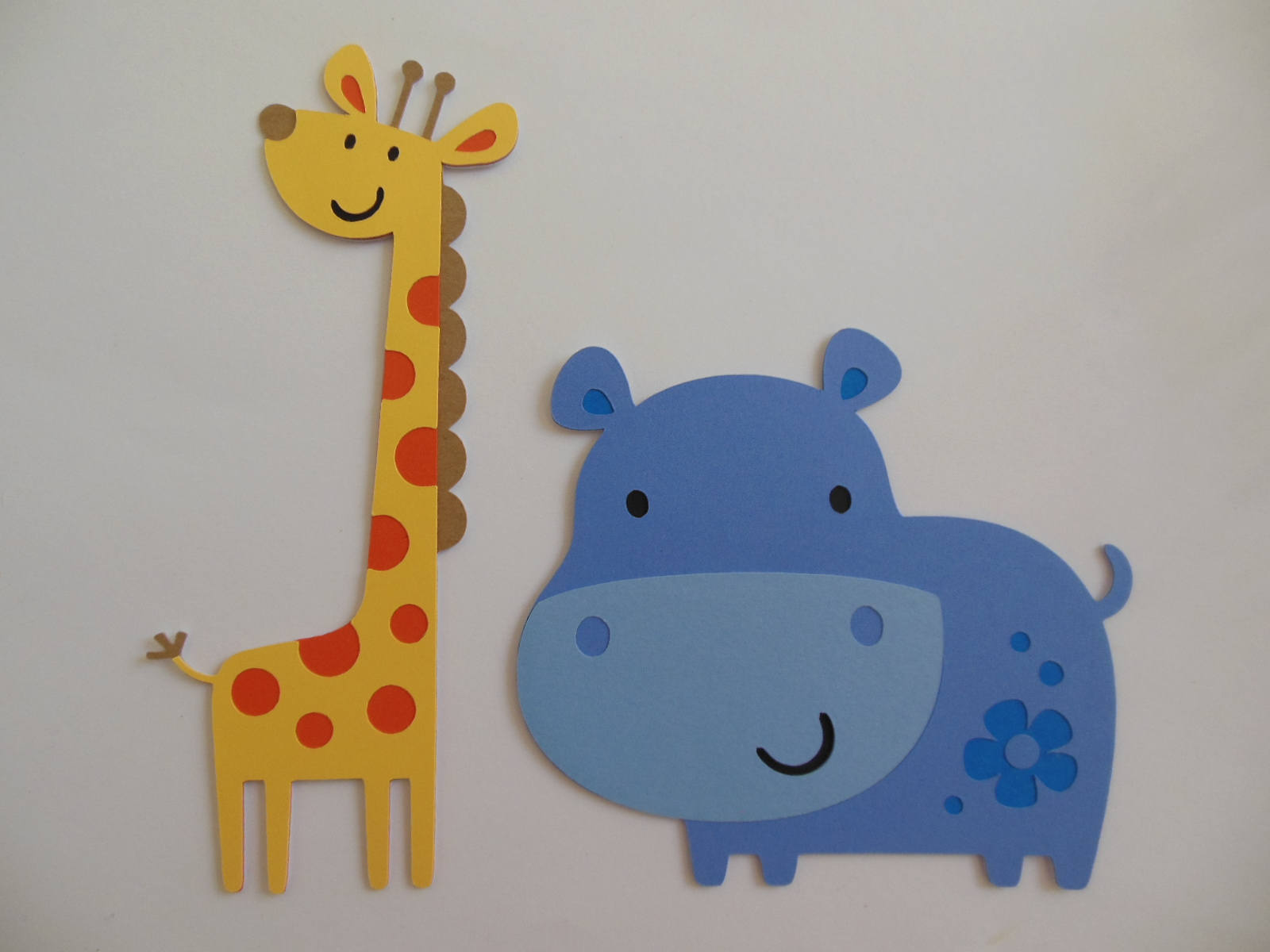 Safari or Zoo Animal Cutouts Lion Giraffe Zebra Elephant - Etsy