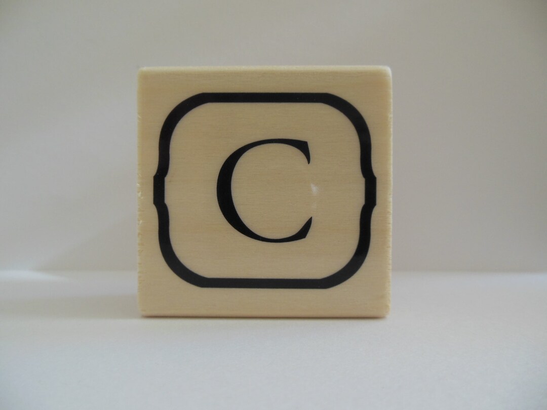 Letter C Rubber Stamp - Blooming Petals Collection - Wood Mounted ...