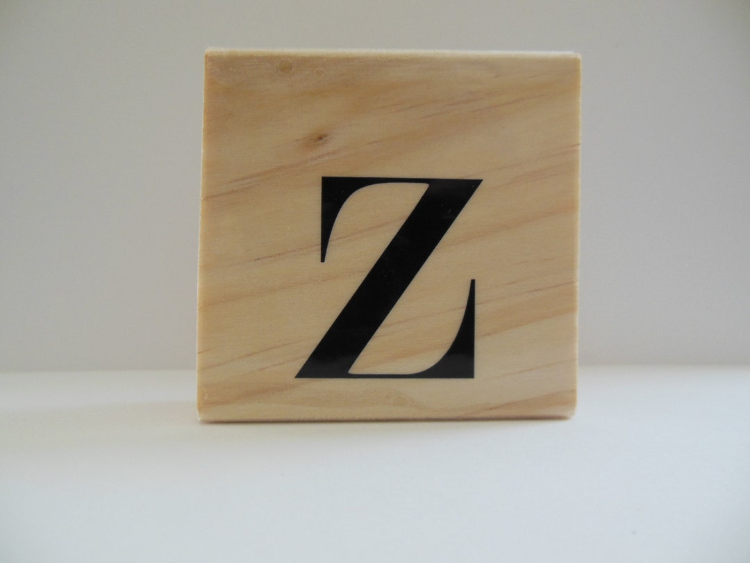 Letter Z Stamp - Bold Blooms Collection - Wood Mounted Rubber Stamp ...