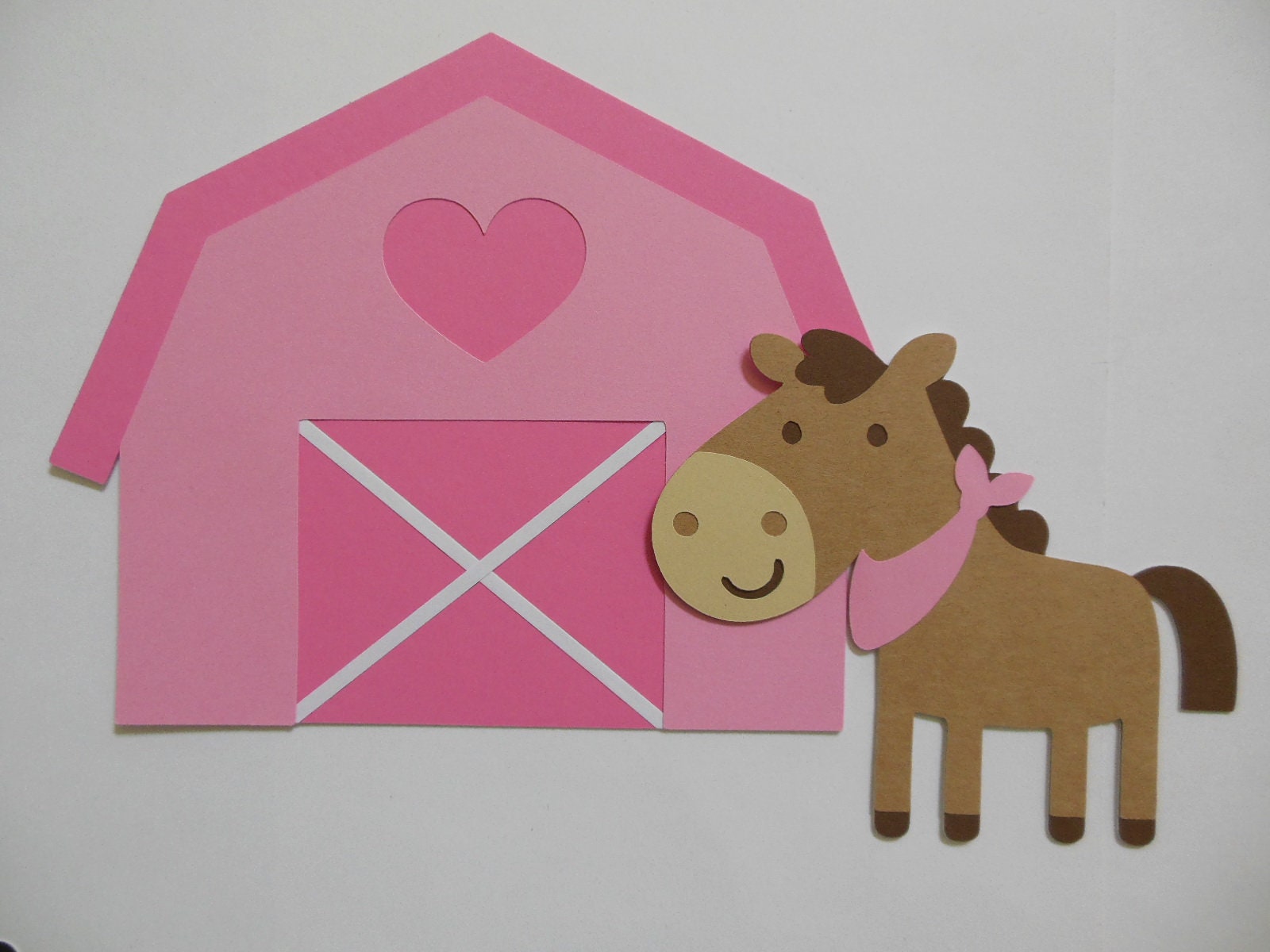 Farm Animals and Barn Cutouts Girl Birthday Party Decoration | Etsy
