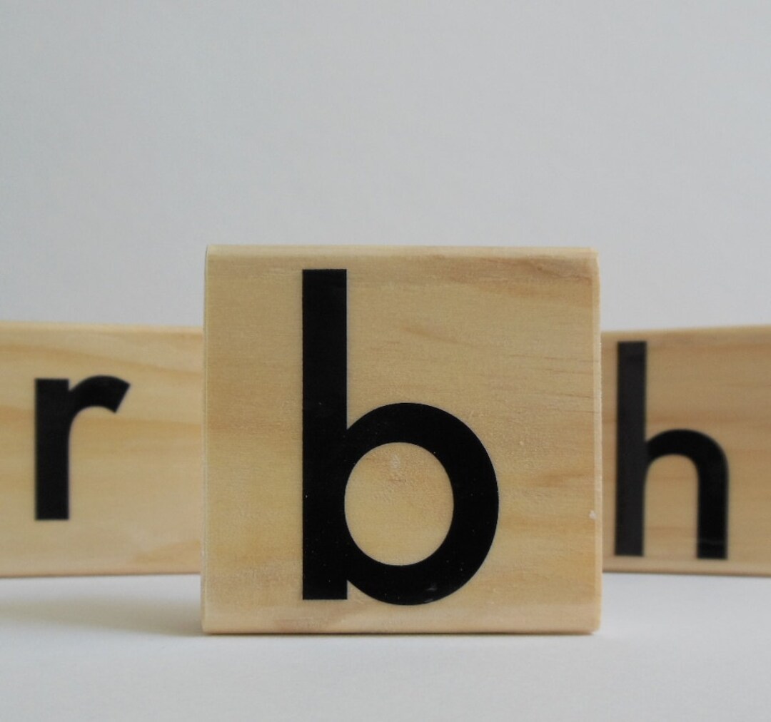 Letter B Stamp - Monogram Abloom Collection - Rubber Stamp - Wood ...