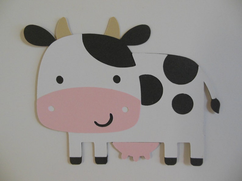 Farm Animal Cutouts Chick Cow Horse Lamb Pig and | Etsy