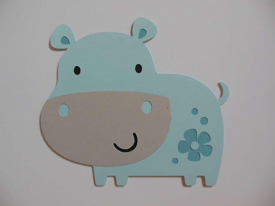 Hippo Cutout Safari or Zoo Animal Child Birthday Party - Etsy