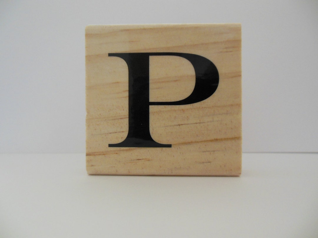 Letter P Rubber Stamp Bamboo Breeze Collection Wood Mounted Rubber ...