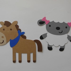 Farm Animal Cutouts - Chick, Cow, Horse, Lamb, Pig and Duckling ...