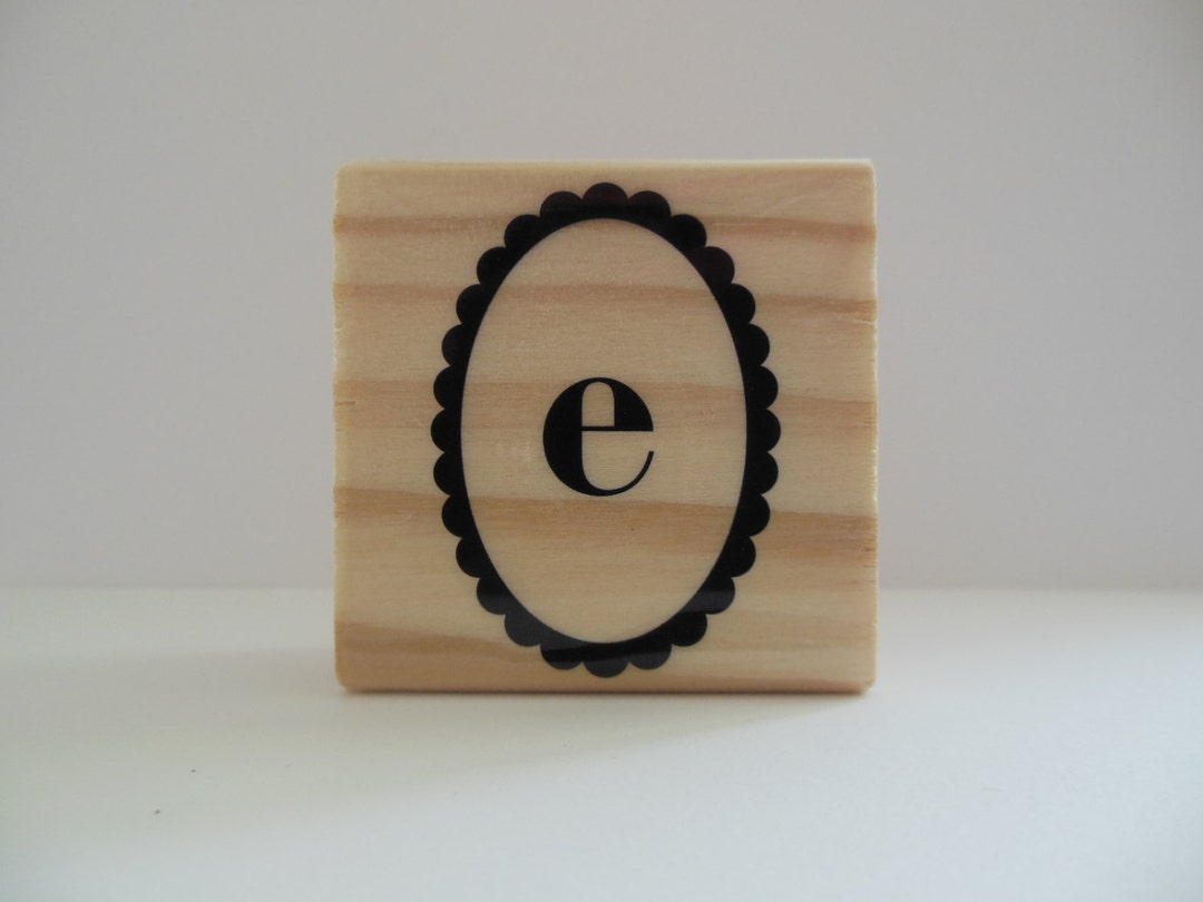 Letter E Rubber Stamp - Paisley Monogram Collection - Alphabet Letter E ...