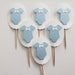 Baby Outfit Cupcake Toppers Blue and White Boy Baby Shower - Etsy