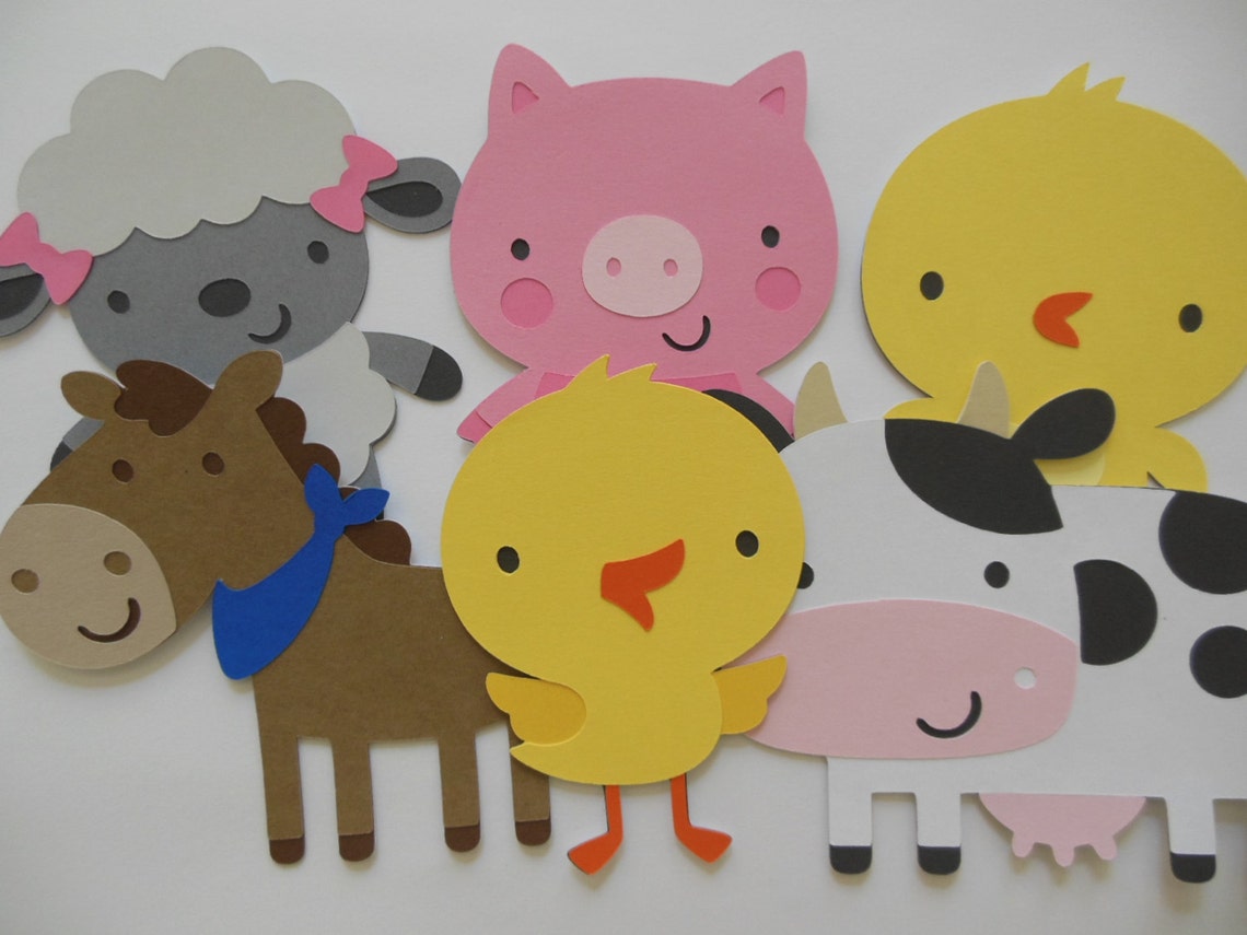 Farm Animal Cutouts Horse Birthday Party Decoration Baby - Etsy