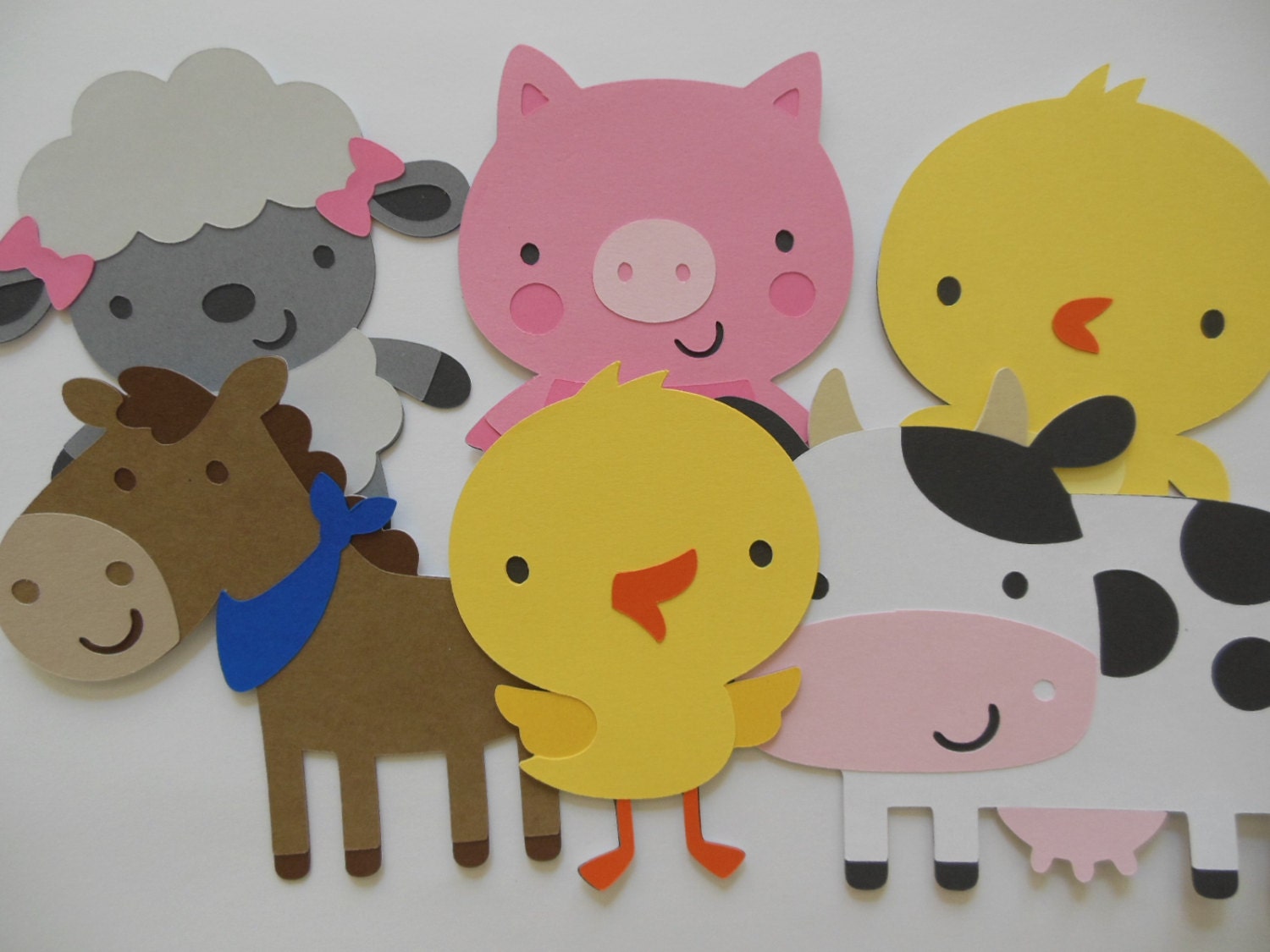 Farm Animal Cutouts Cow Cutouts Birthday Party Decoration - Etsy