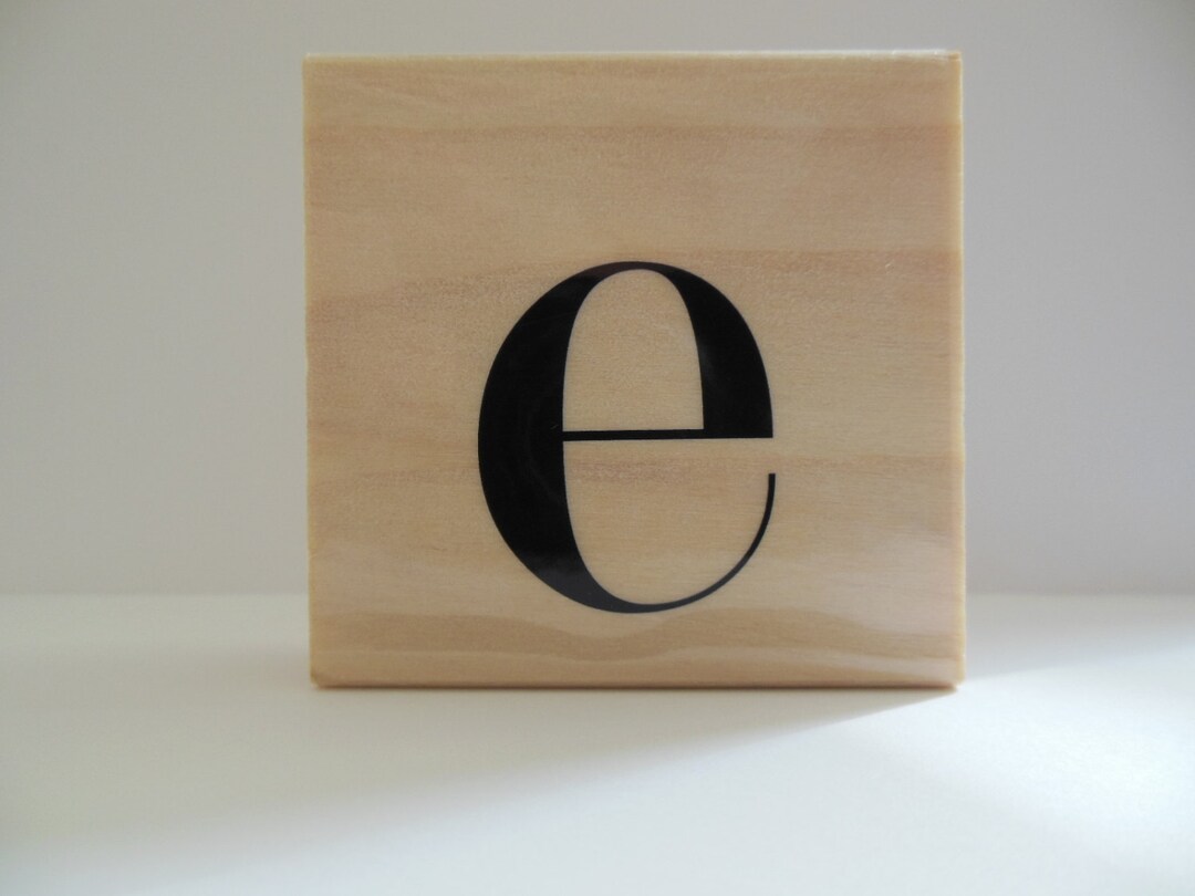 Letter E Rubber Stamp - Bold Blooms Collection - Wood Mounted Rubber ...