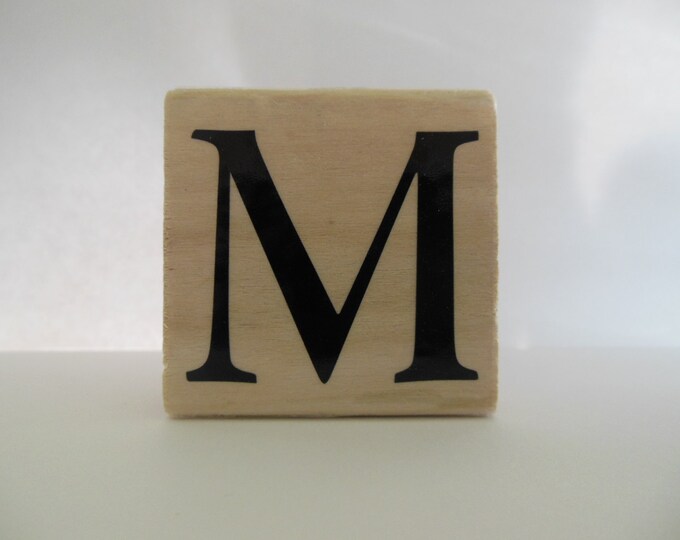 Letter M Stamp - Shades of Sorbet Collection - Wood Mounted Rubber ...