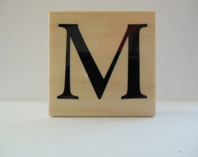 Letter M Rubber Stamp Autumn Bouquet Collection Wood Mounted Rubber ...