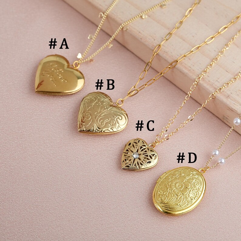Heart Locket Necklace With Photo, Heart Locket Pendant, Vintage Locket ...