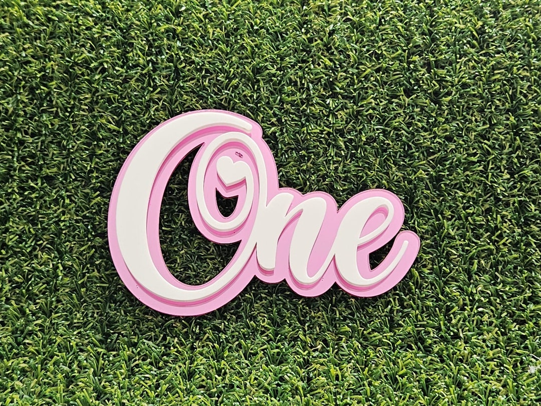 One Birthday Acrylic Cake Charm Topper 1st First Birthday Cake Charm ...
