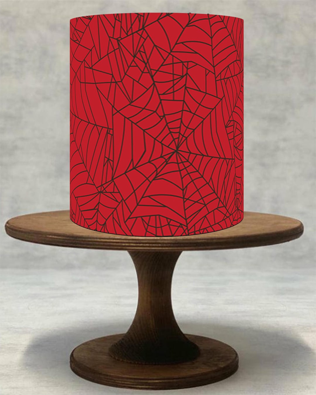 Red Spider Web Pattern Edible Cake Wrap | Wafer Paper or Icing Sheet ...