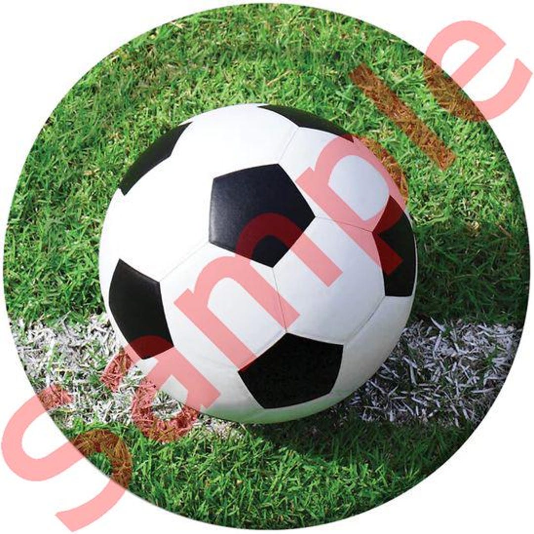 Football Soccer Photo Edible Wafer&icing 7.5 Inch Cake Topper Birthday ...