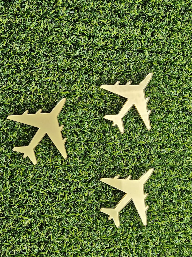 Acrylic Airplane Cupcake Toppers Acrylic Airplane Cake Toppers Acrylic ...