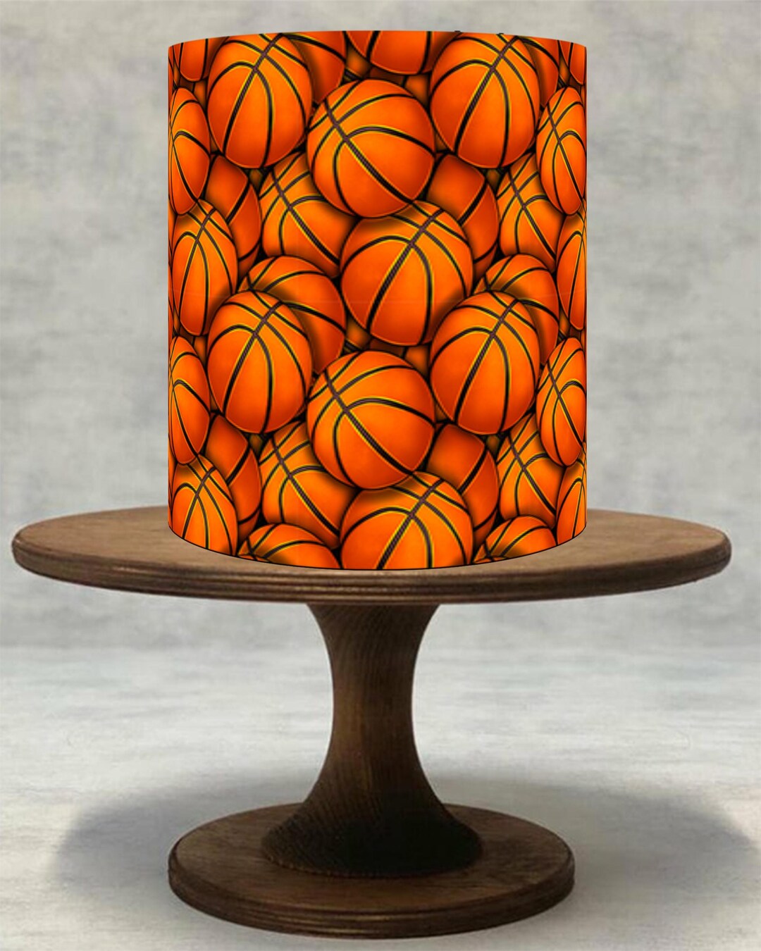 Basketball Pattern Edible Cake Wrap – Orange Ball Rubber Texture, Icing ...