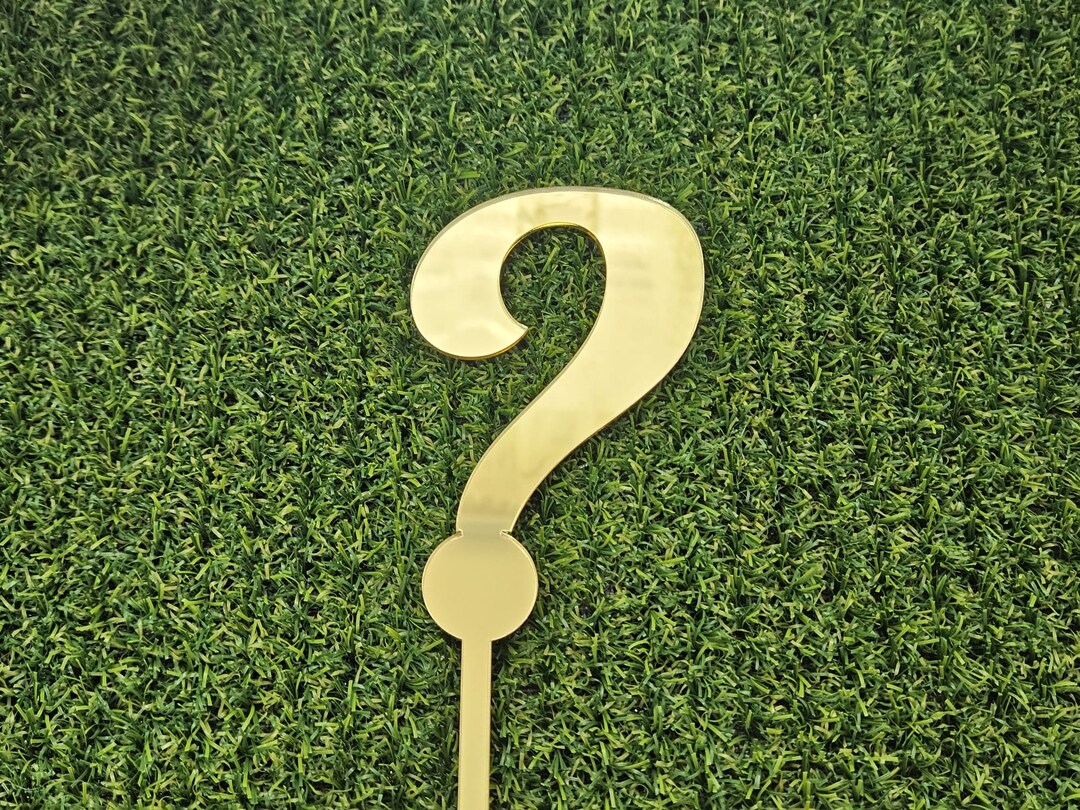 Acrylic Question Mark Cup Cake Toppers Acrylic Question Mark Cake ...
