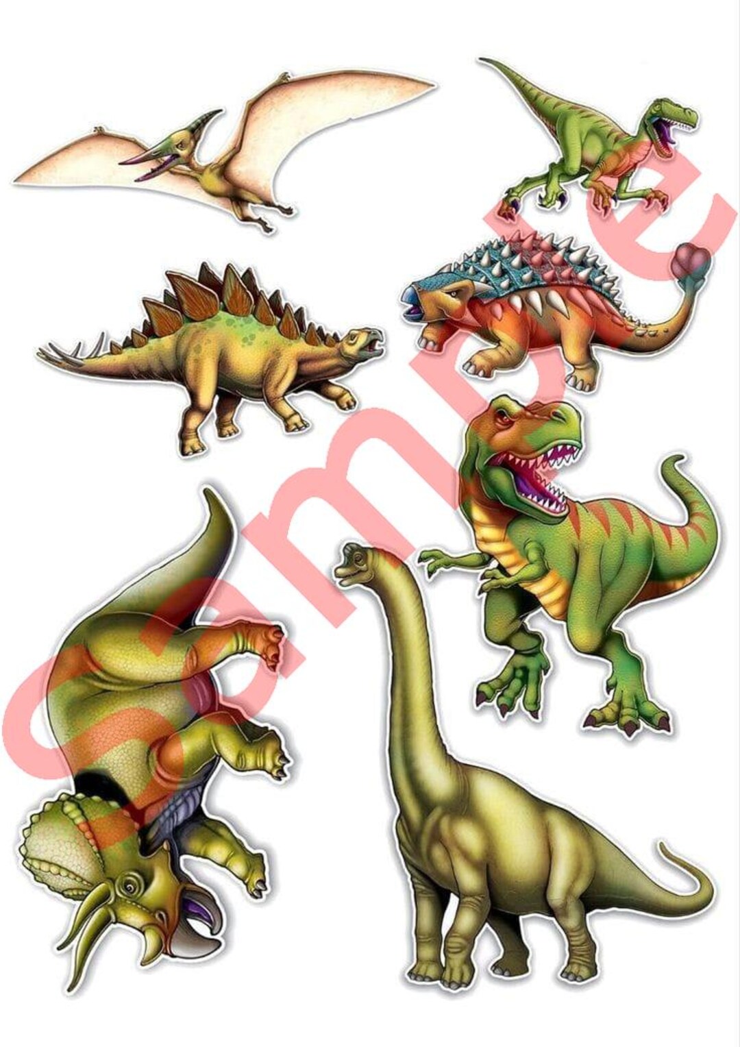 Dinosaur Photo Edible Wafer&icing A4 Cake Topper Birthday Decorations ...