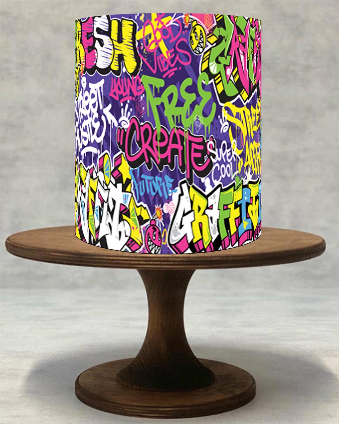 Street Art Graffiti Edible Cake Topper – Cake Wrap Design – Icing Sheet ...