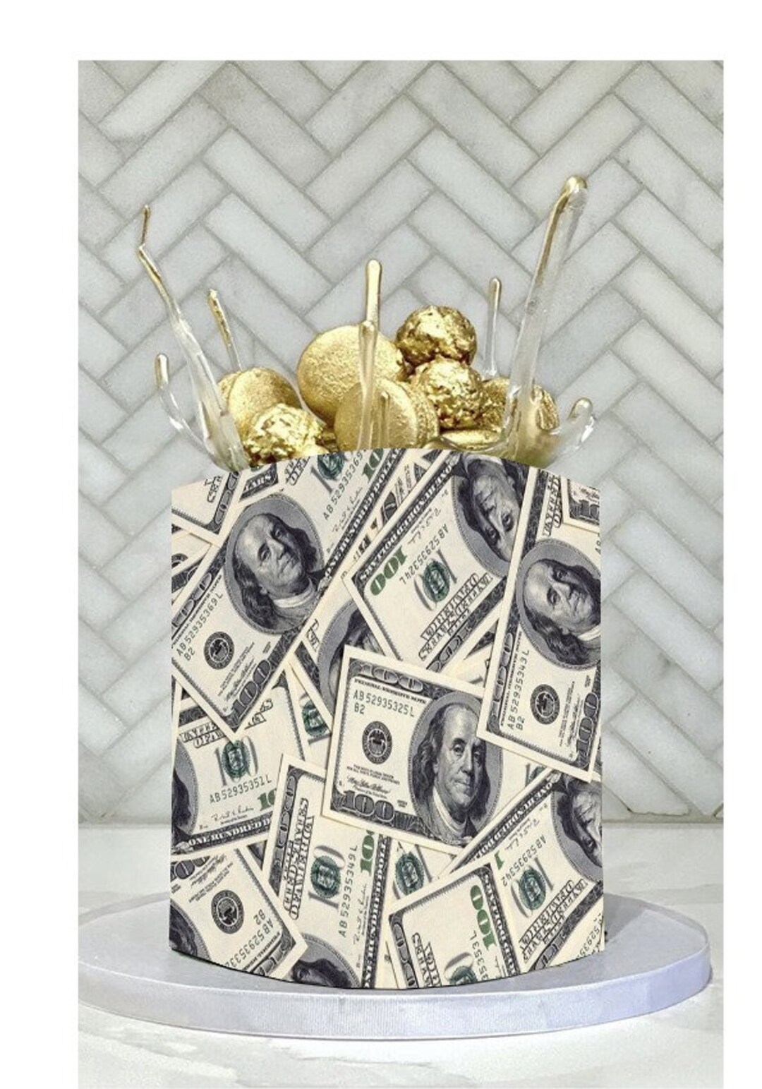 Edible Money Cake Wrap Photo Edible Cake Border ICING/WAFER ! - Etsy