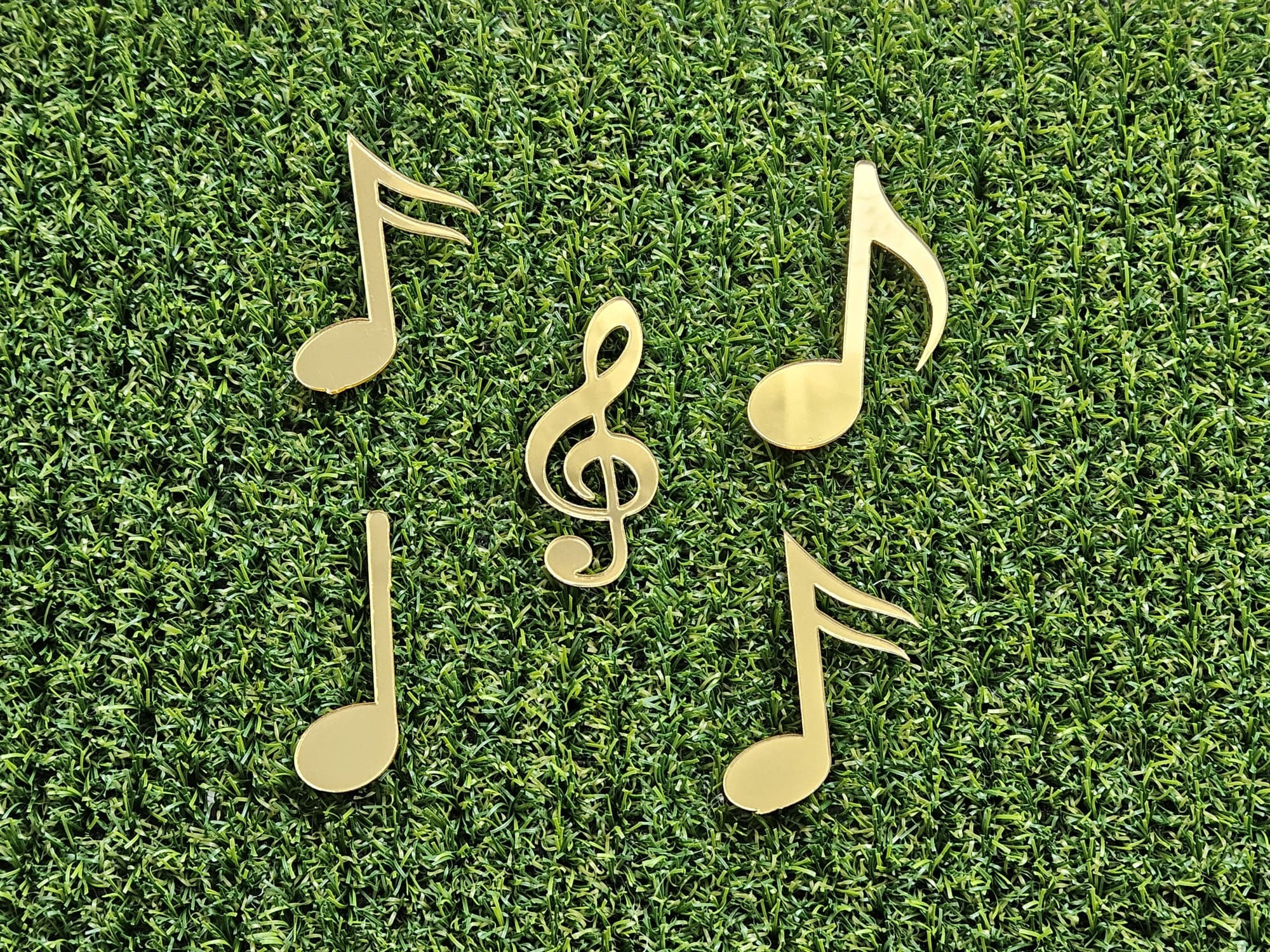 Acrylic Musical Notes Cupcake Toppers Sets of 5 Pcs Acrylic Musical ...