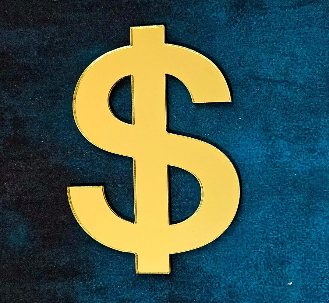 Acrylic Dollar Money Sign Cake Charm,dollar Money Sign Cake Topper ...