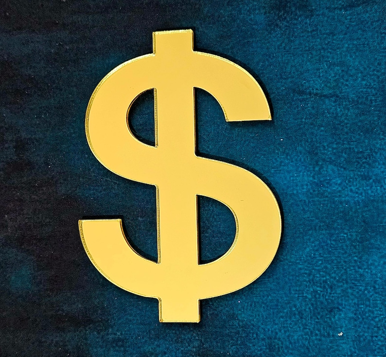 Acrylic Dollar Money Sign Cake Charm,dollar Money Sign Cake Topper ...