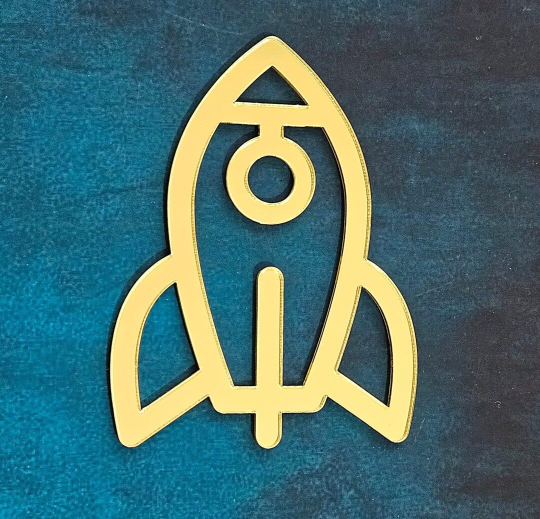Acrylic Rocket Cake Charms Toppers Acrylic Rocket Space Cake Toppers ...
