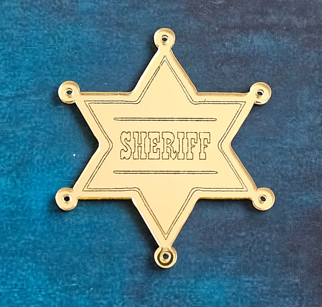 Acrylic Sheriffs Badge Cup Cake Acrylic Sheriffs Badge Cake Topper ...