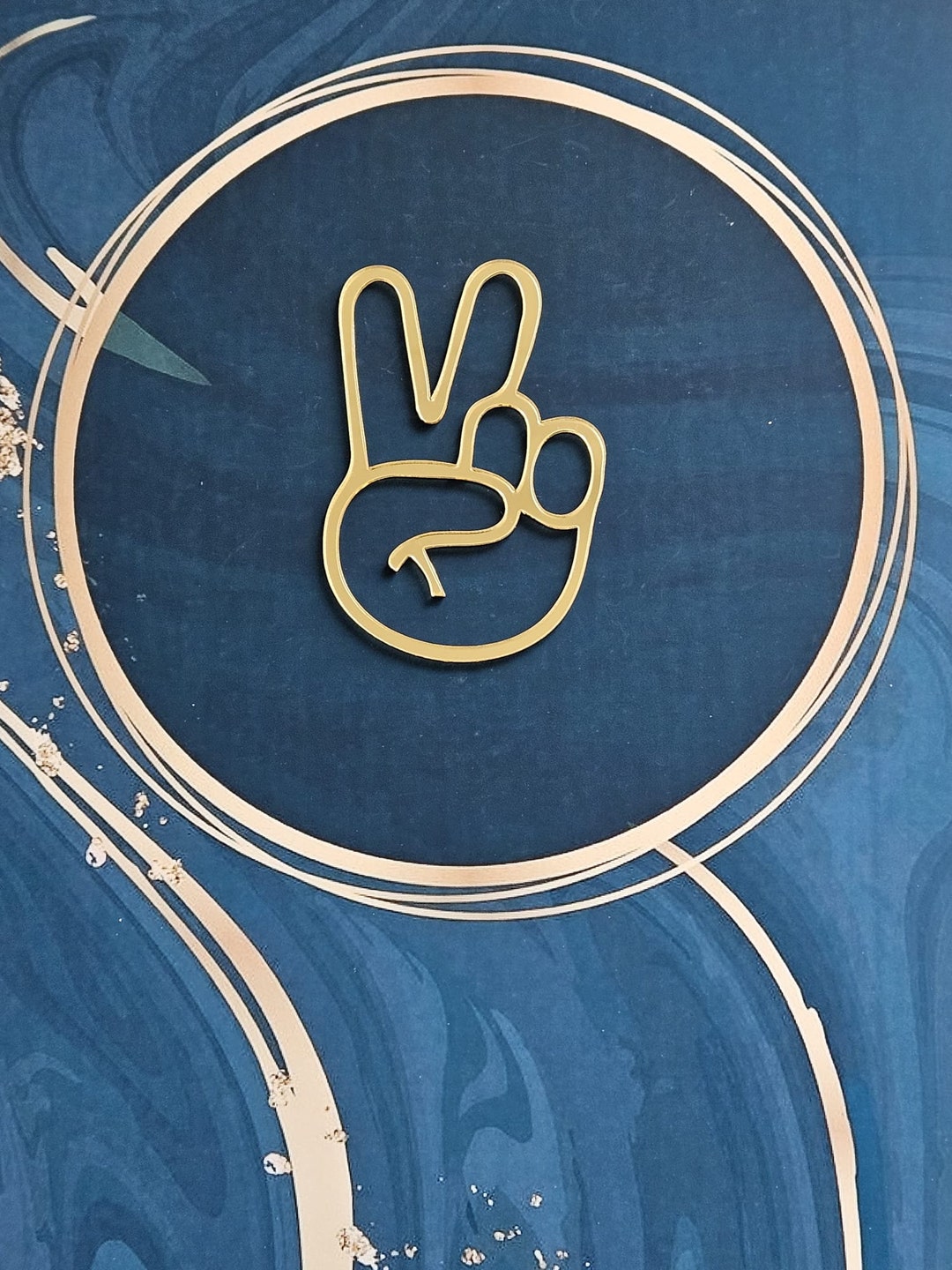 Acrylic Peace Sign Cake Topper Acrylic Sign Hand Symbol Cupcake ...