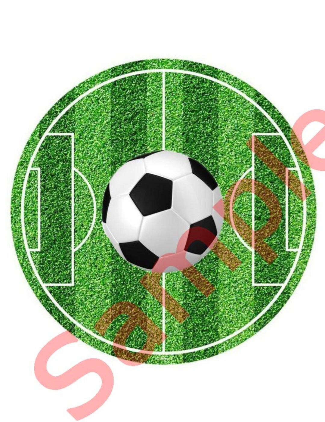 Football Soccer Photo Edible Wafer&icing 7.5 Inch Cake Topper Birthday ...