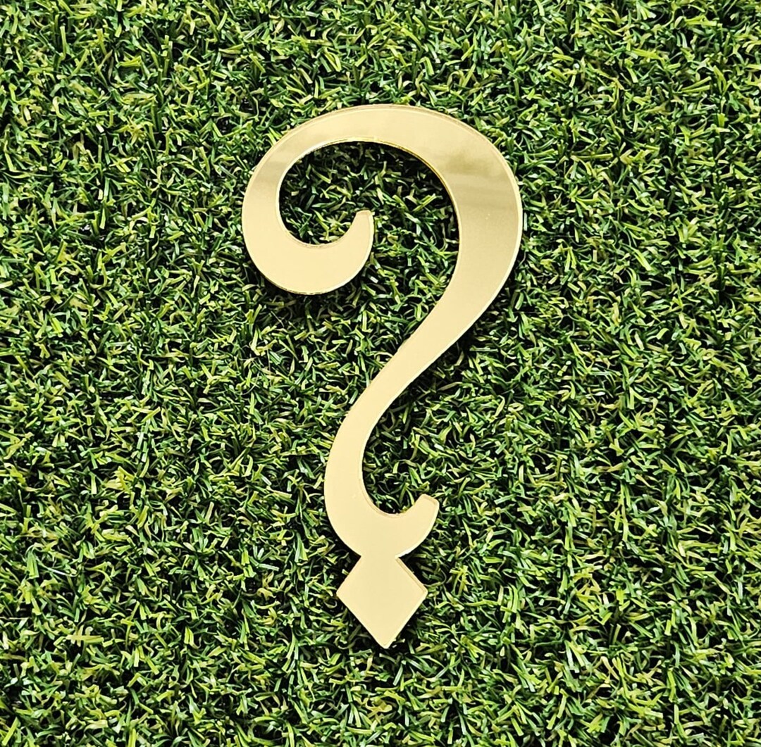 Acrylic Question Mark Cup Cake Toppers Acrylic Question Mark Cake ...