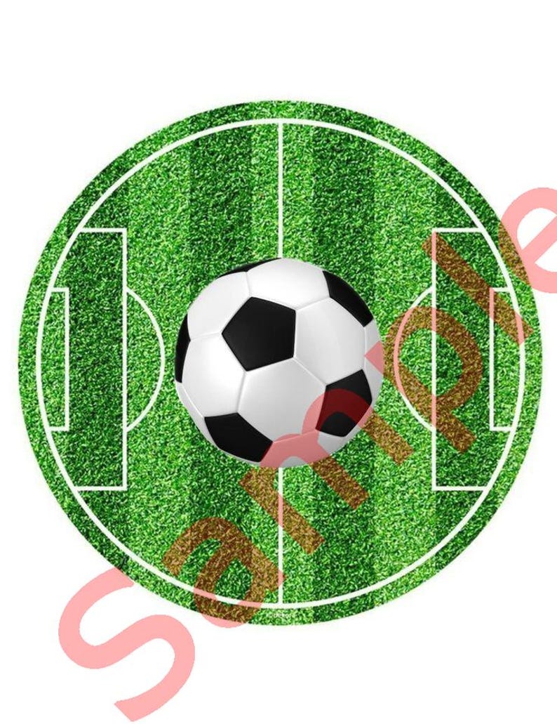 Football Soccer Photo Edible Wafer&icing 7.5 Inch Cake Topper Birthday ...